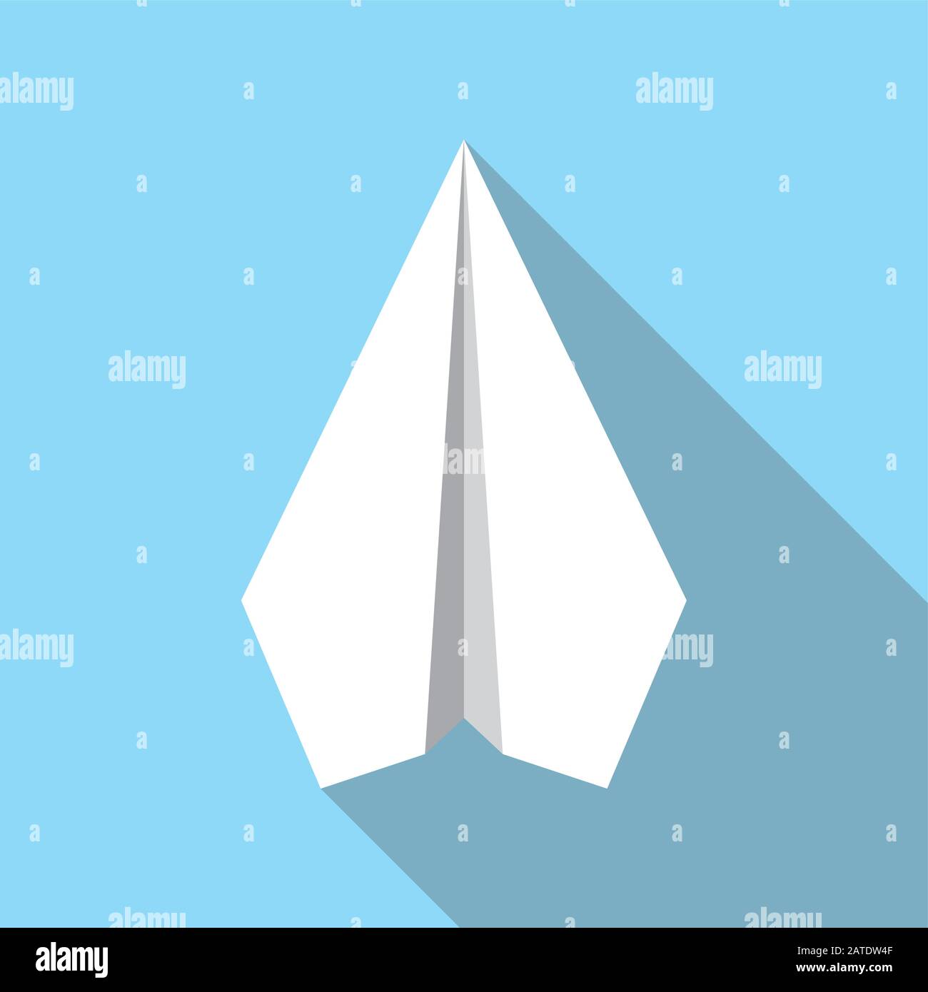 Paper plane navigational flat icon sign. Paper origami airplane symbol ...