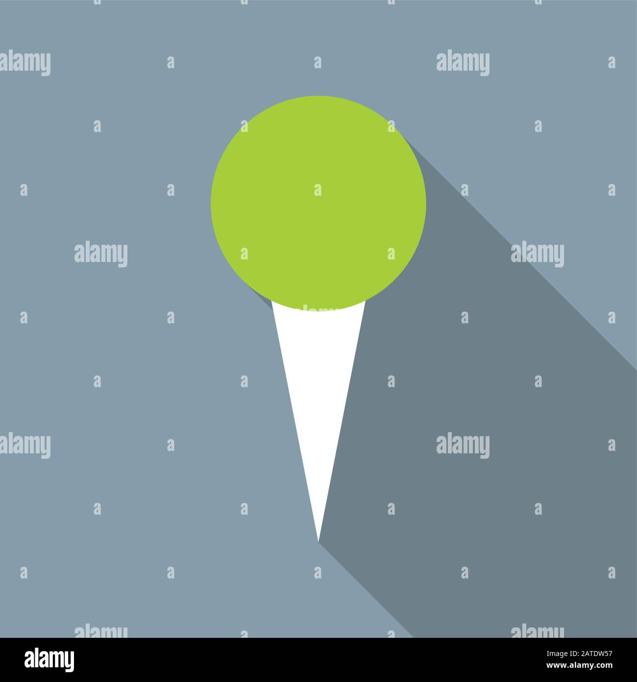 Pin vector icon flat design. Pin icon in flat style with long shadow ...