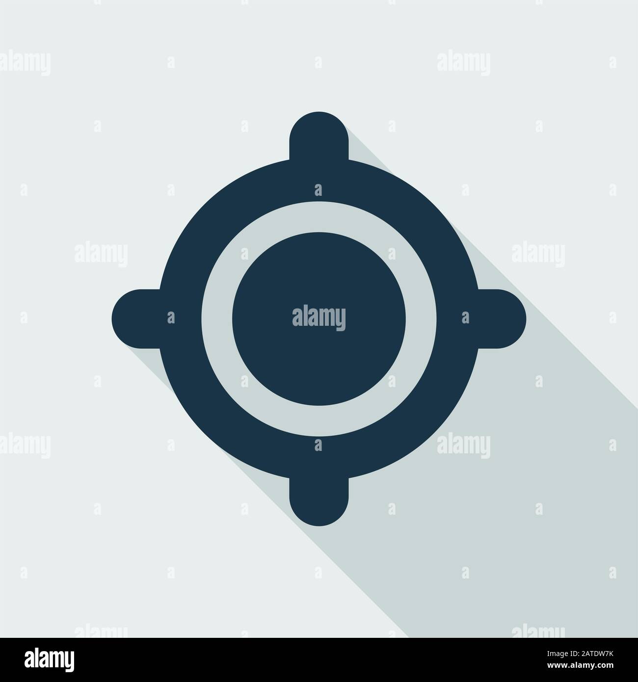 GPS target location icon in flat design style. Location icon as ...