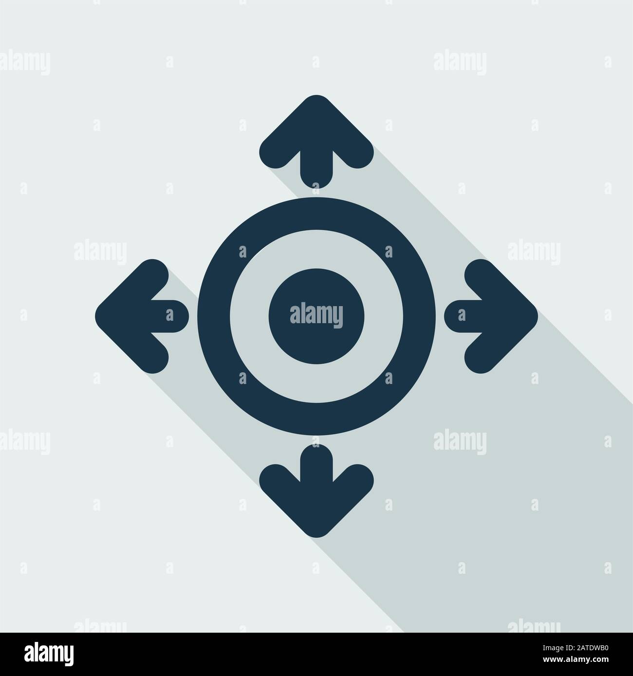 GPS target location icon in flat design style. Location icon as ...