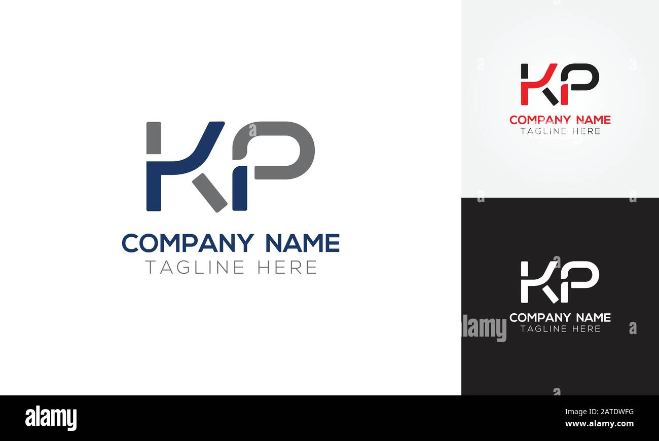 Initial ALphabet KP Logo Design vector Template. Abstract Letter KP ...