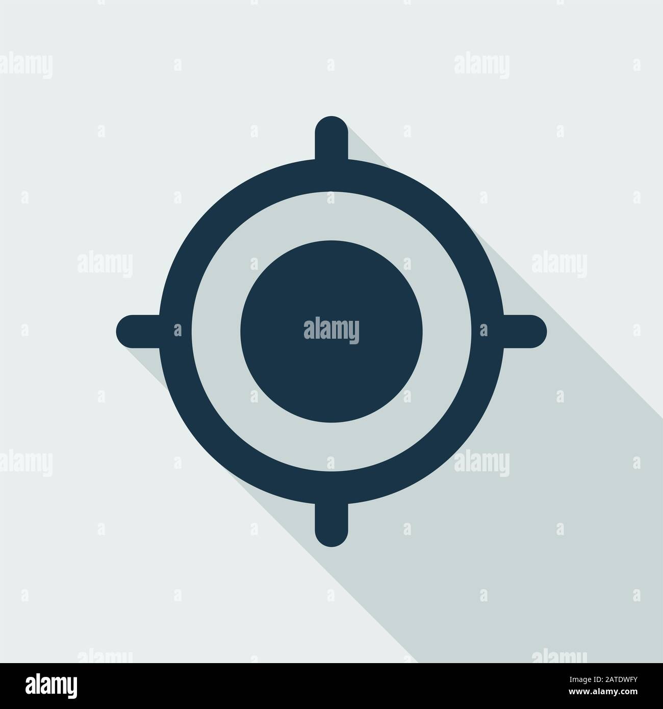 GPS target location icon in flat design style. Location icon as ...