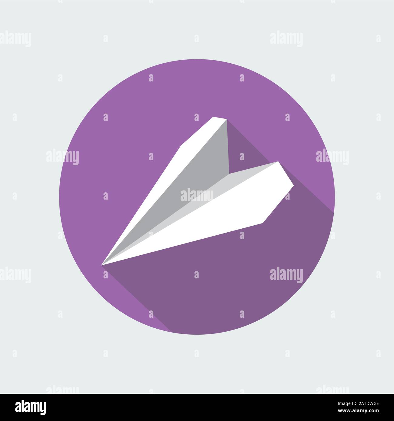 Paper plane navigational flat icon sign. Paper origami airplane symbol ...