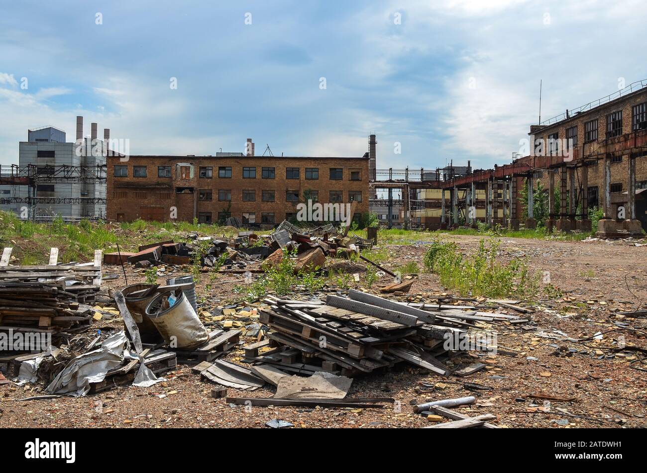 The abandoned chemical plant (Former Soviet Union) in Ufa. Abandoned ...