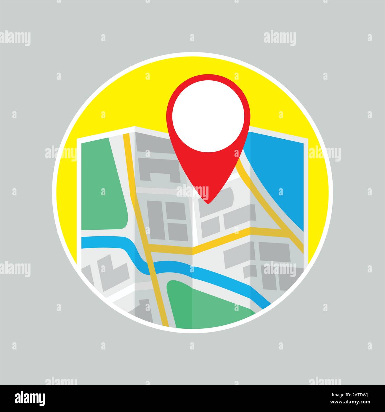 Flat Map Icon