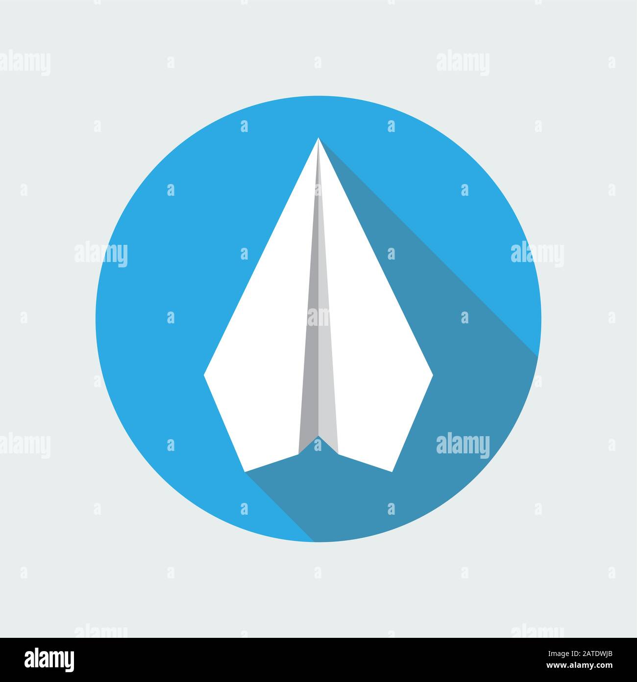 Paper plane navigational flat icon sign. Paper origami airplane symbol ...