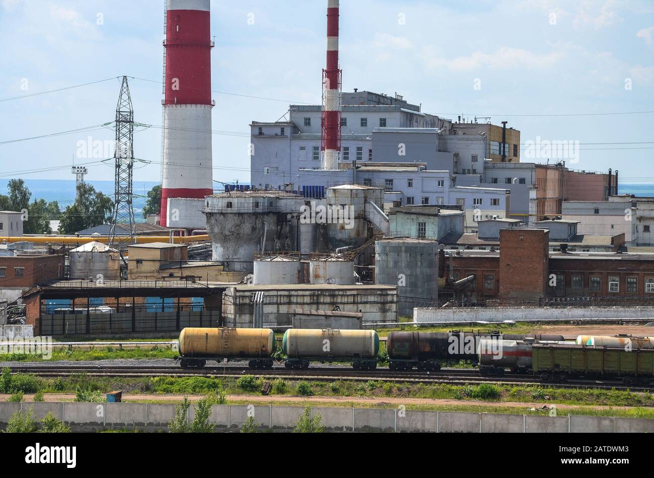 The abandoned chemical plant (Former Soviet Union) in Ufa. Abandoned ...