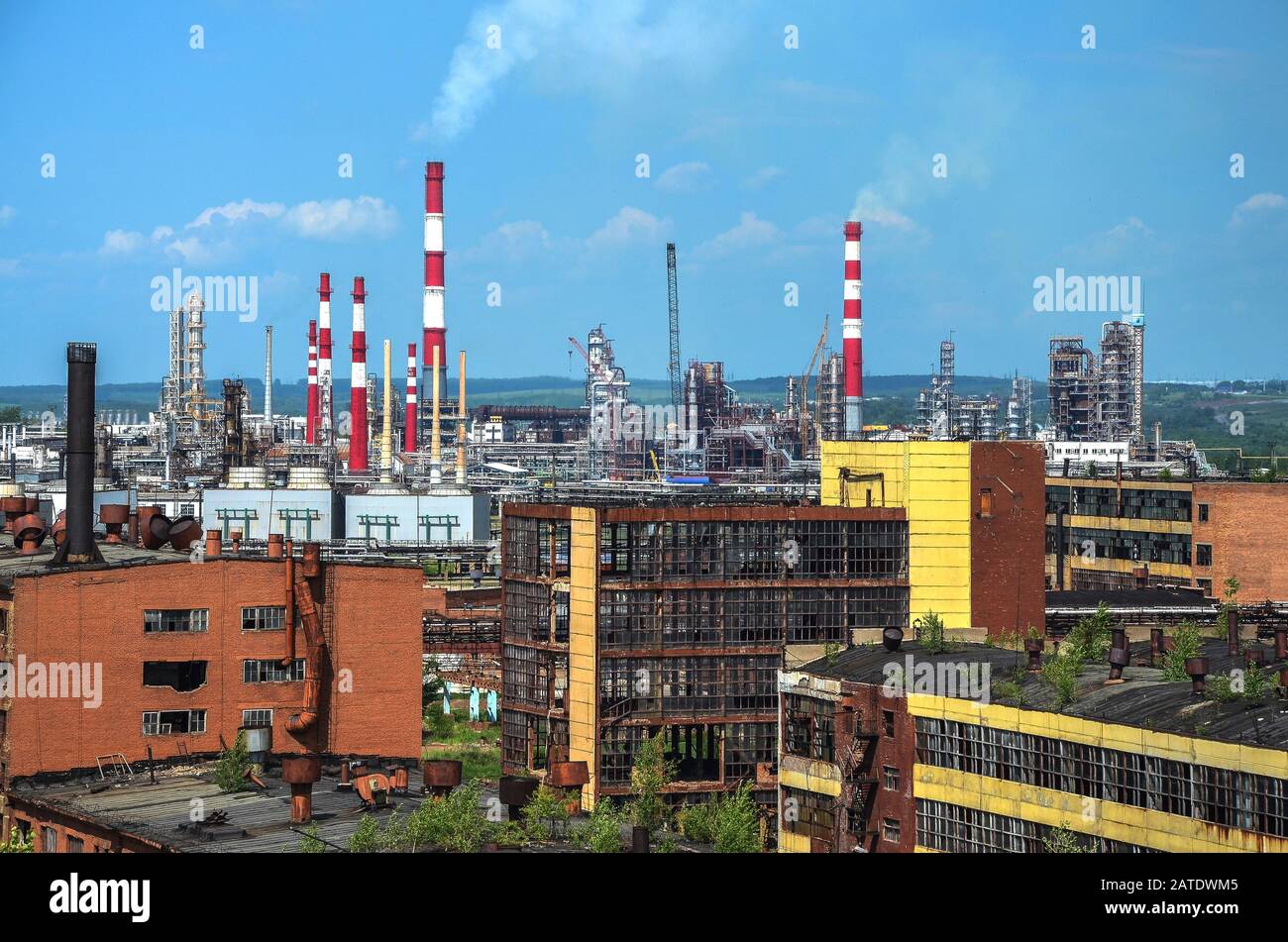 The abandoned chemical plant (Former Soviet Union) in Ufa. Abandoned ...