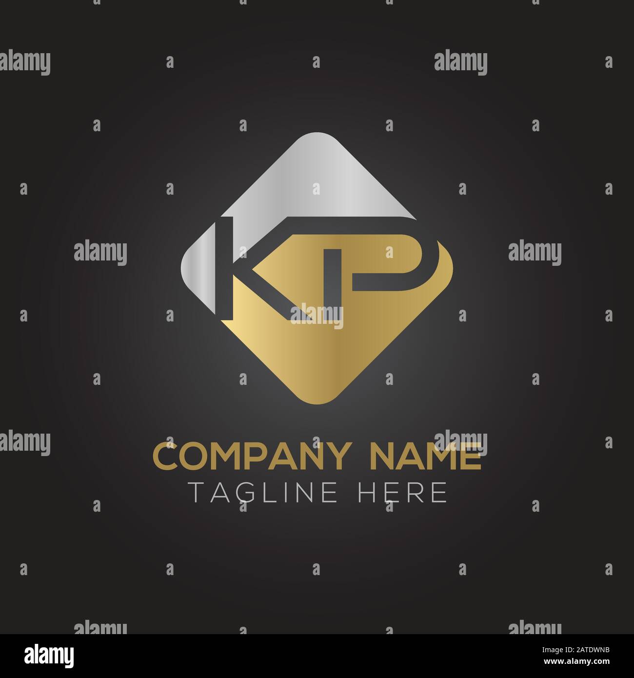 Initial ALphabet KP Logo Design vector Template. Abstract Letter KP ...