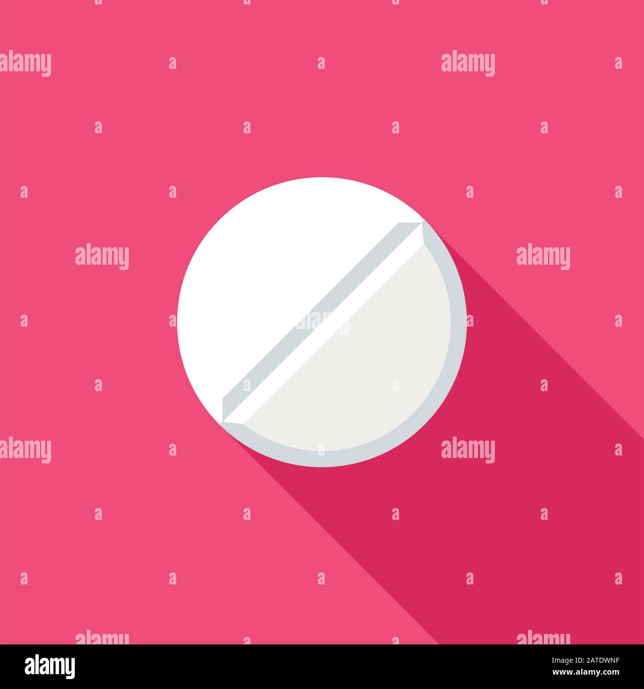 Medical pills flat icon. Stylized medication tablets symbol. Health ...