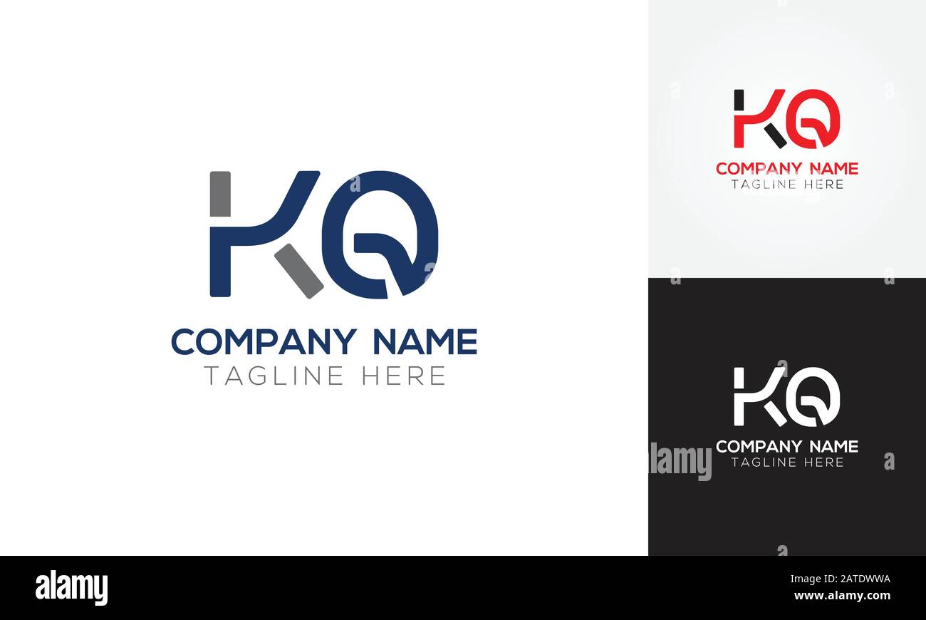 Initial ALphabet KQ Logo Design vector Template. Abstract Letter KQ Linked Logo Stock Vector ...