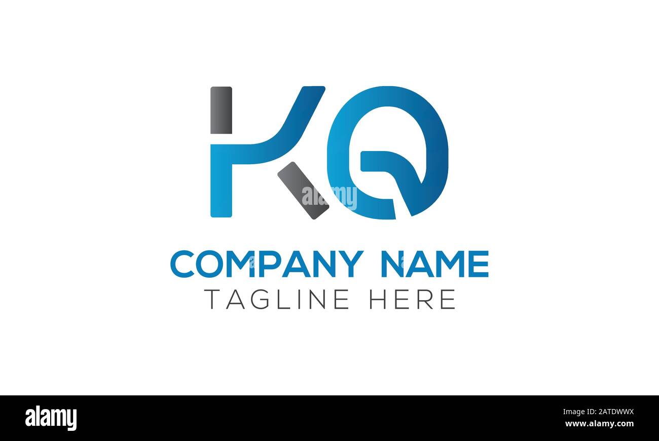 Initial ALphabet KQ Logo Design vector Template. Abstract Letter KQ ...