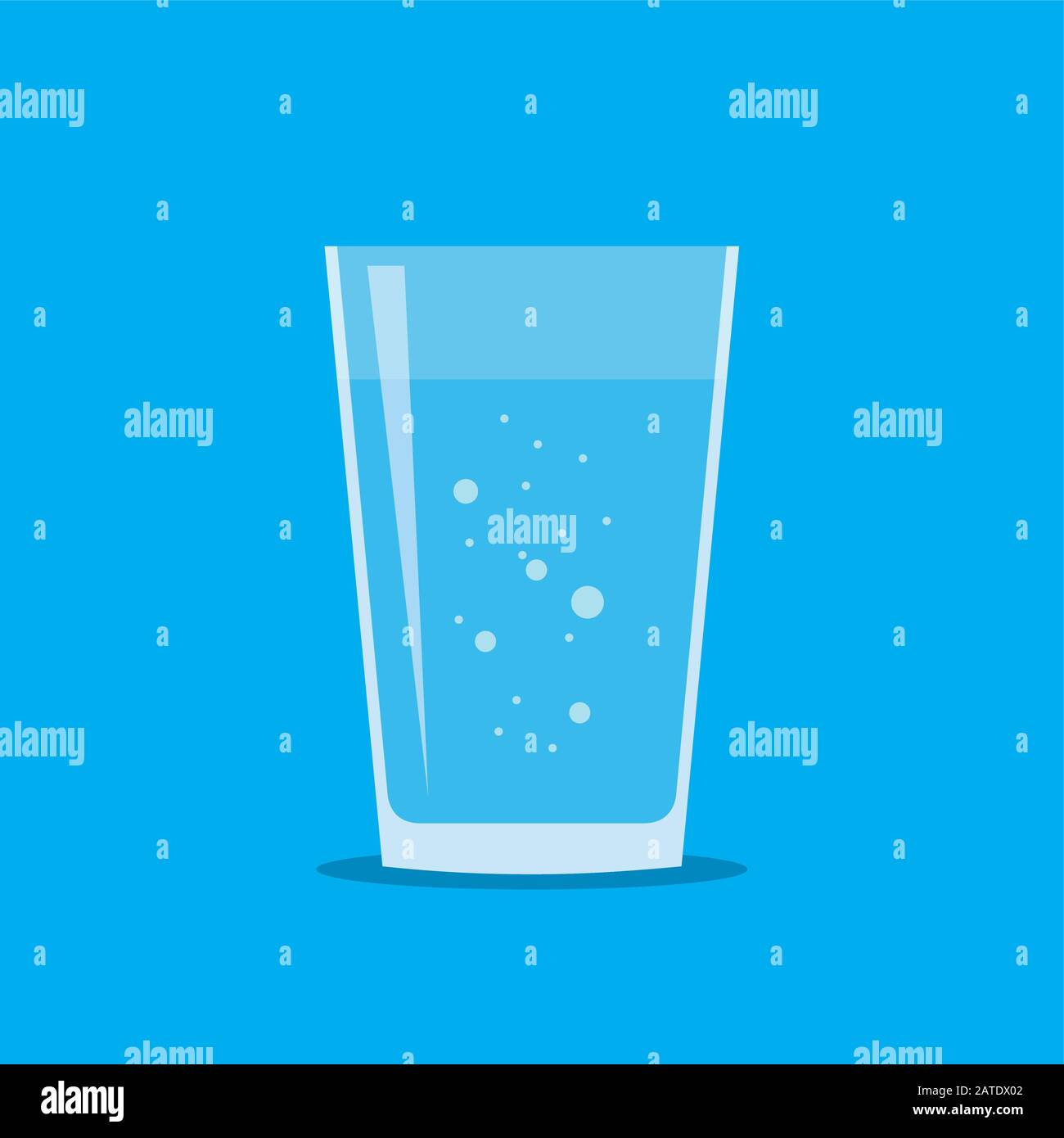 Mineral water in blue glass Stock Vector Images - Alamy