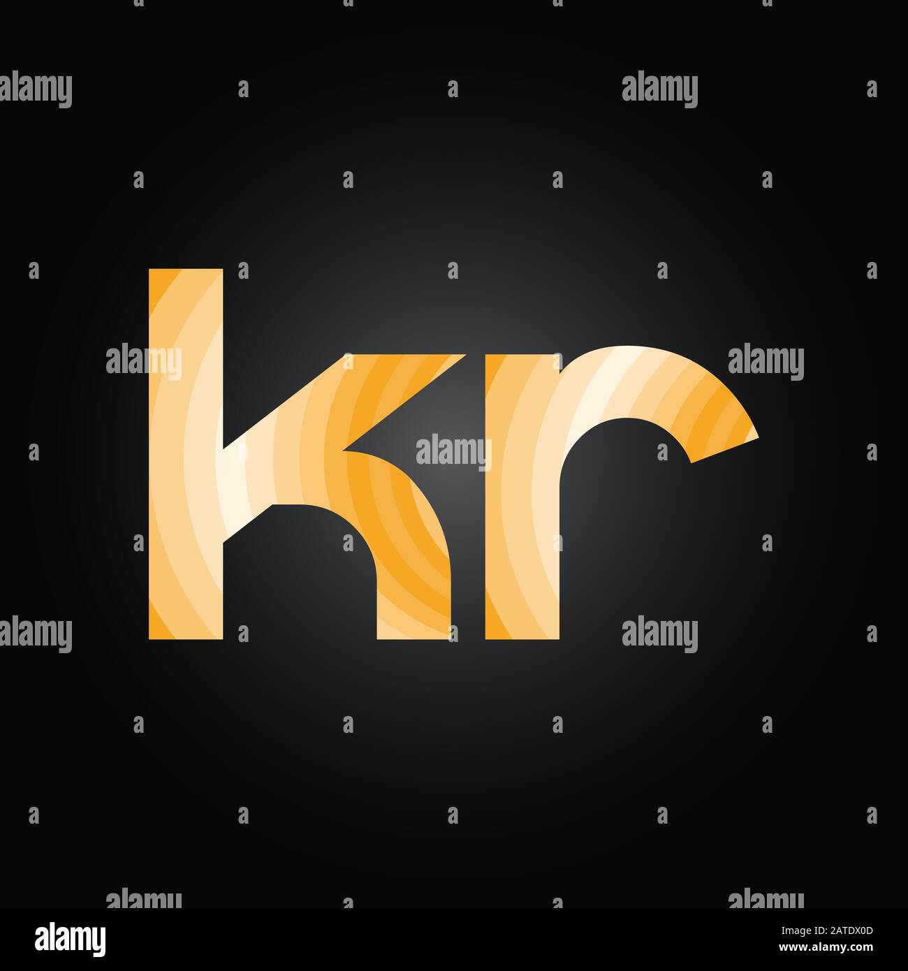 Initial ALphabet KR Logo Design vector Template. Abstract Letter KR ...