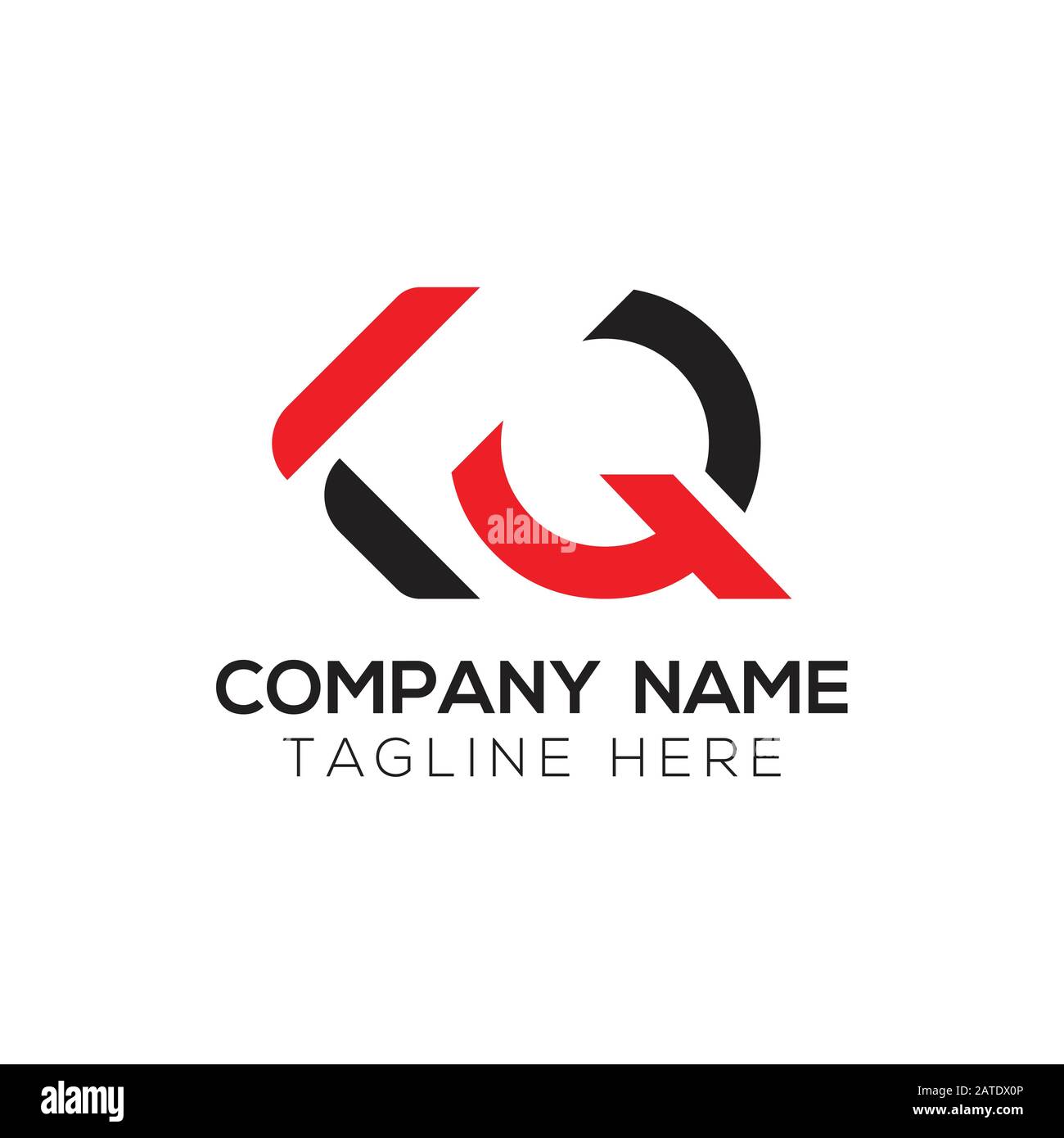Initial ALphabet KQ Logo Design vector Template. Abstract Letter KQ ...