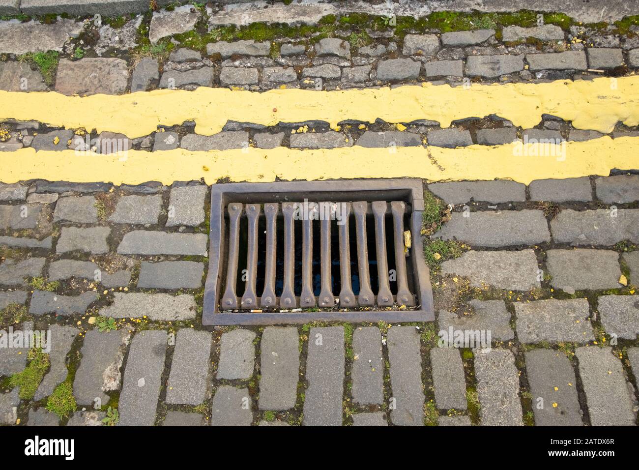 Metal drain cover side road hi-res stock photography and images - Alamy