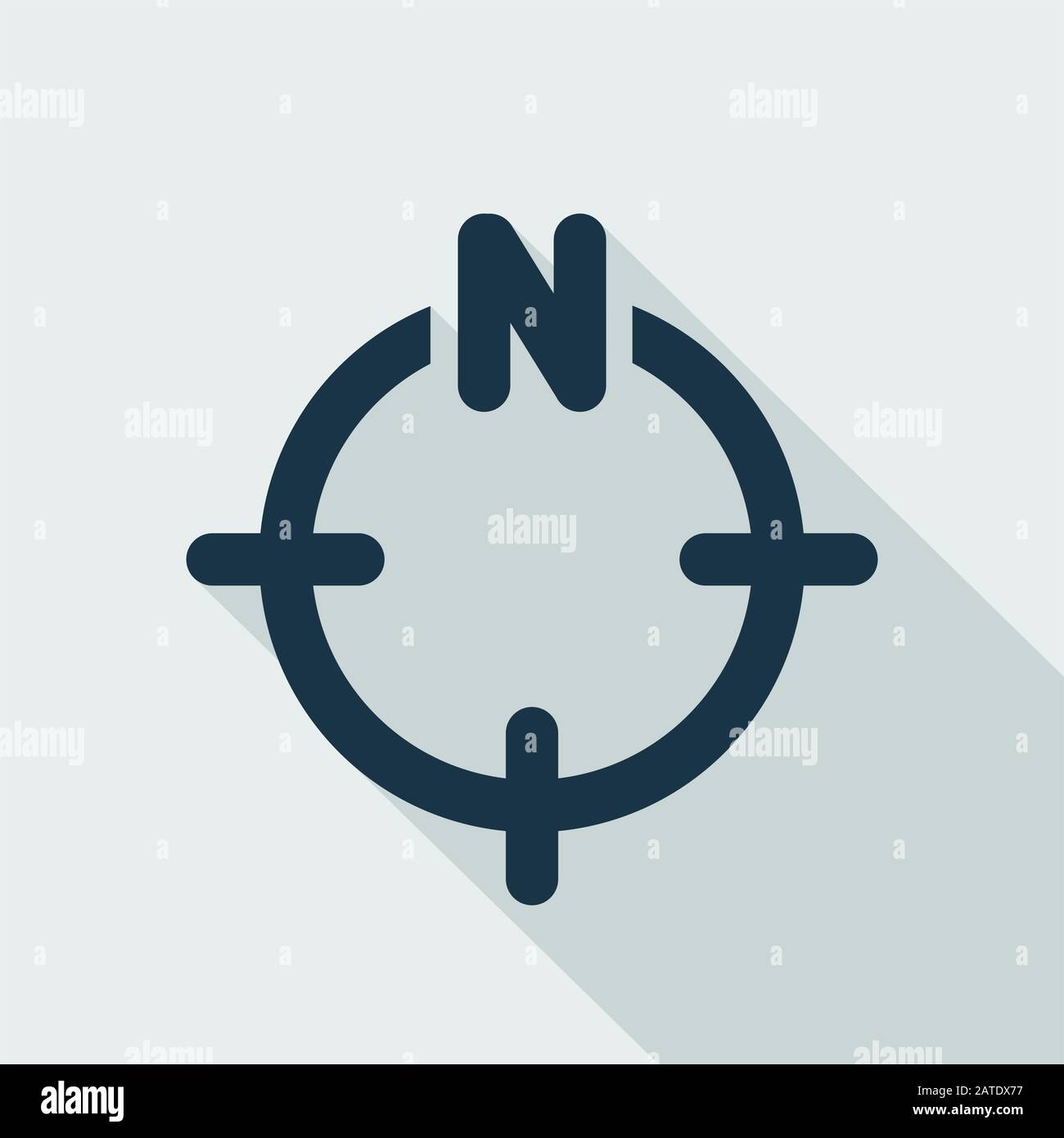 GPS target location icon in flat design style. Location icon as ...