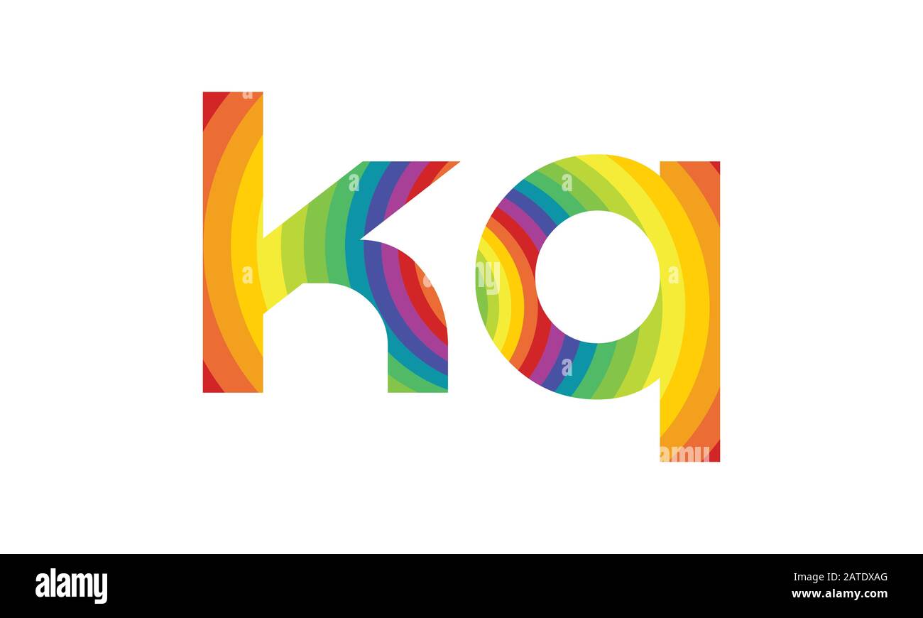 Initial ALphabet KQ Logo Design vector Template. Abstract Letter KQ ...