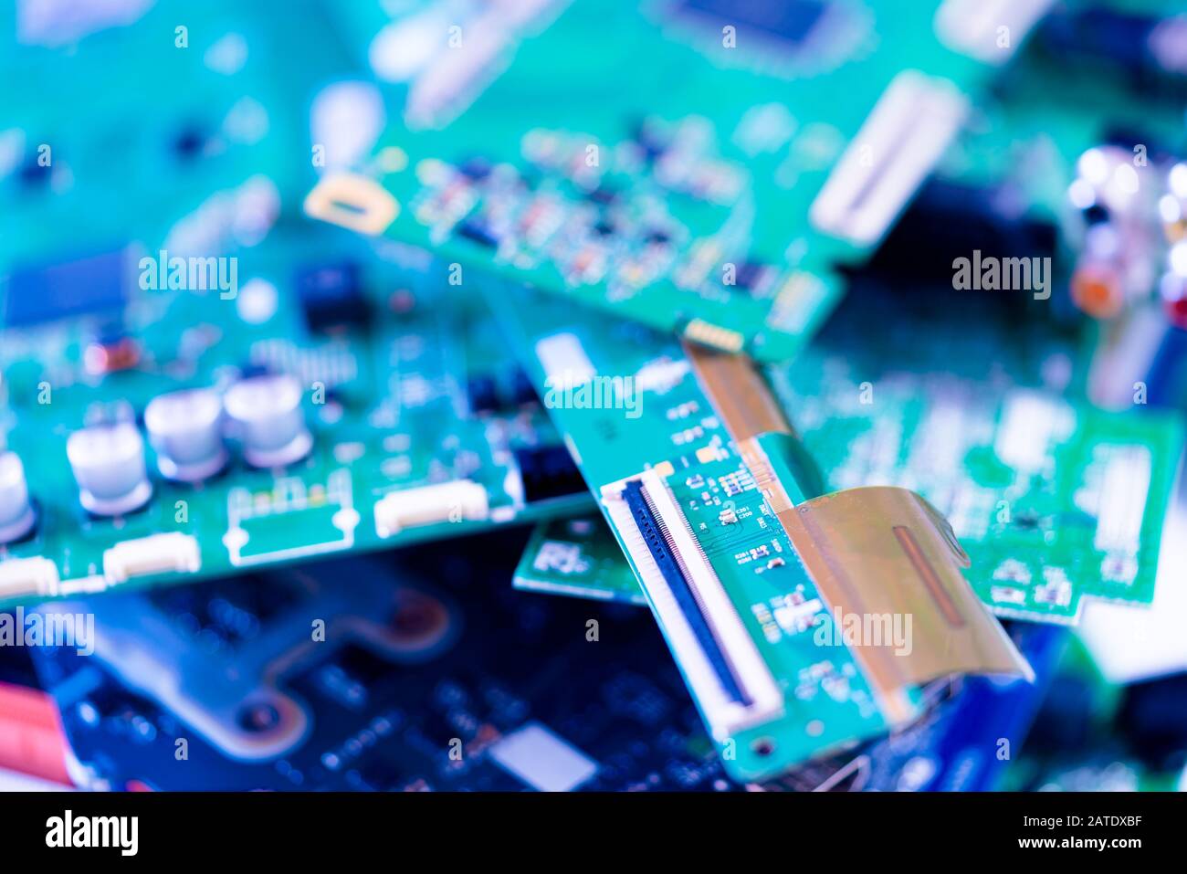 Electronic devices waste ready for recycling Stock Photo - Alamy