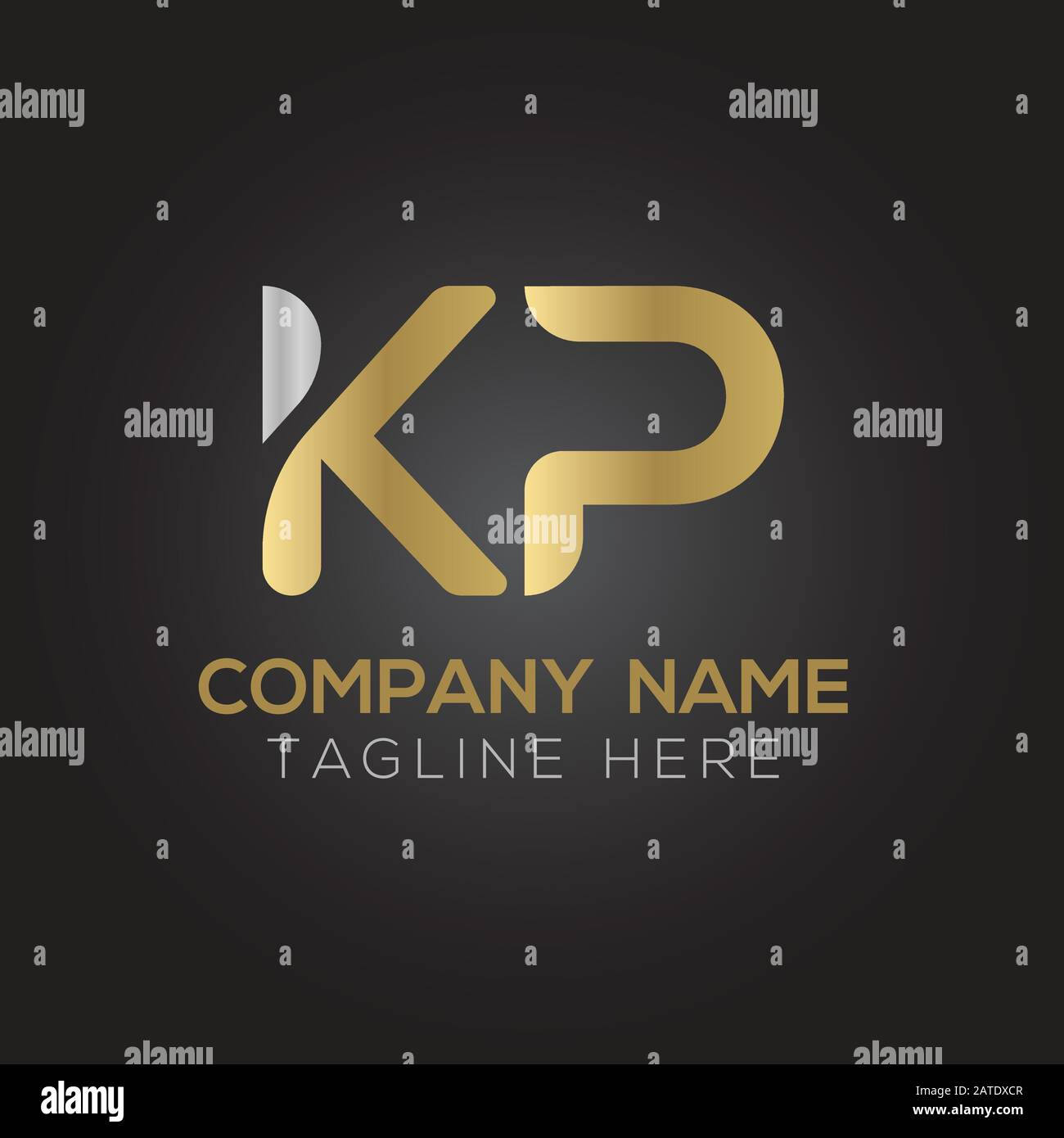 Initial ALphabet KP Logo Design vector Template. Abstract Letter KP ...