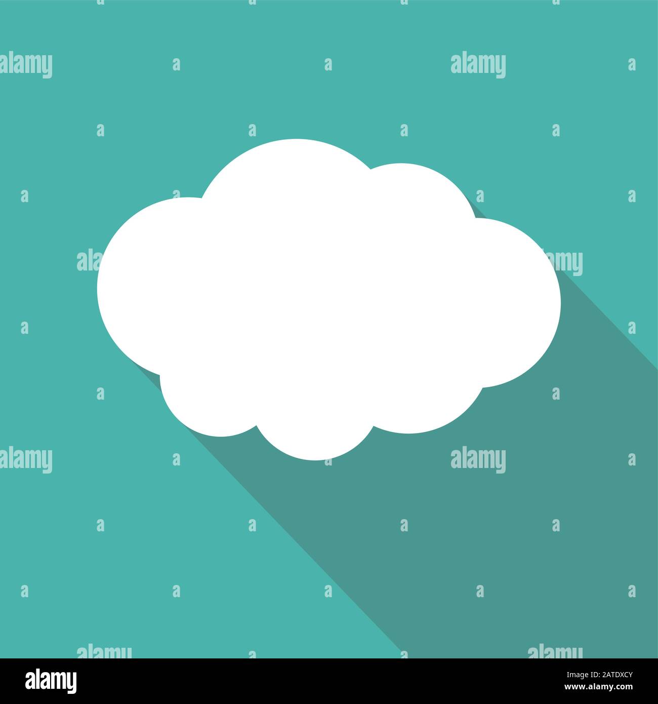 Cloud shape flat icon. Cloud symbol. Cloud pictogram. Vector icon of a ...