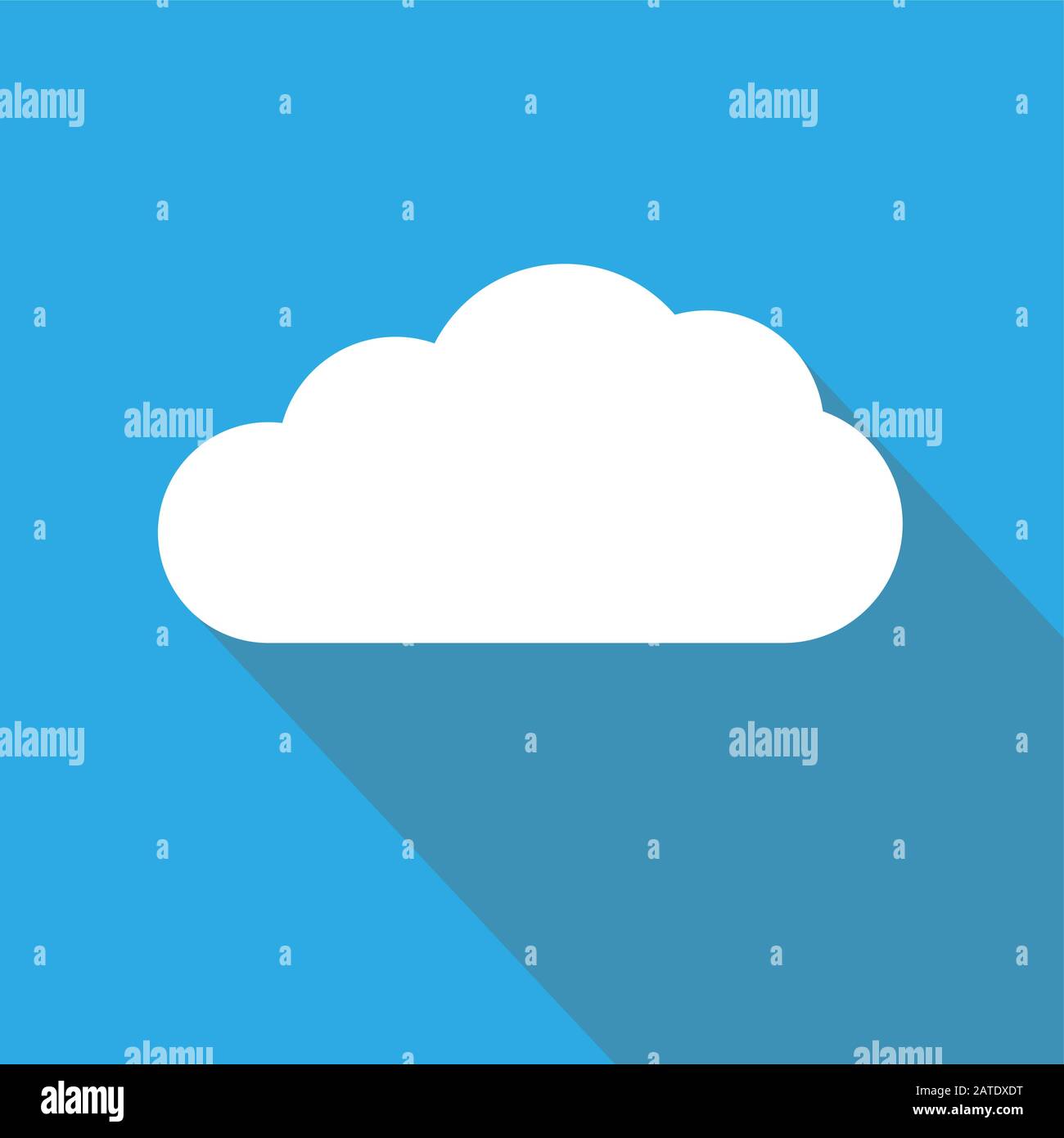 Cloud shape flat icon. Cloud symbol. Cloud pictogram. Vector icon of a ...