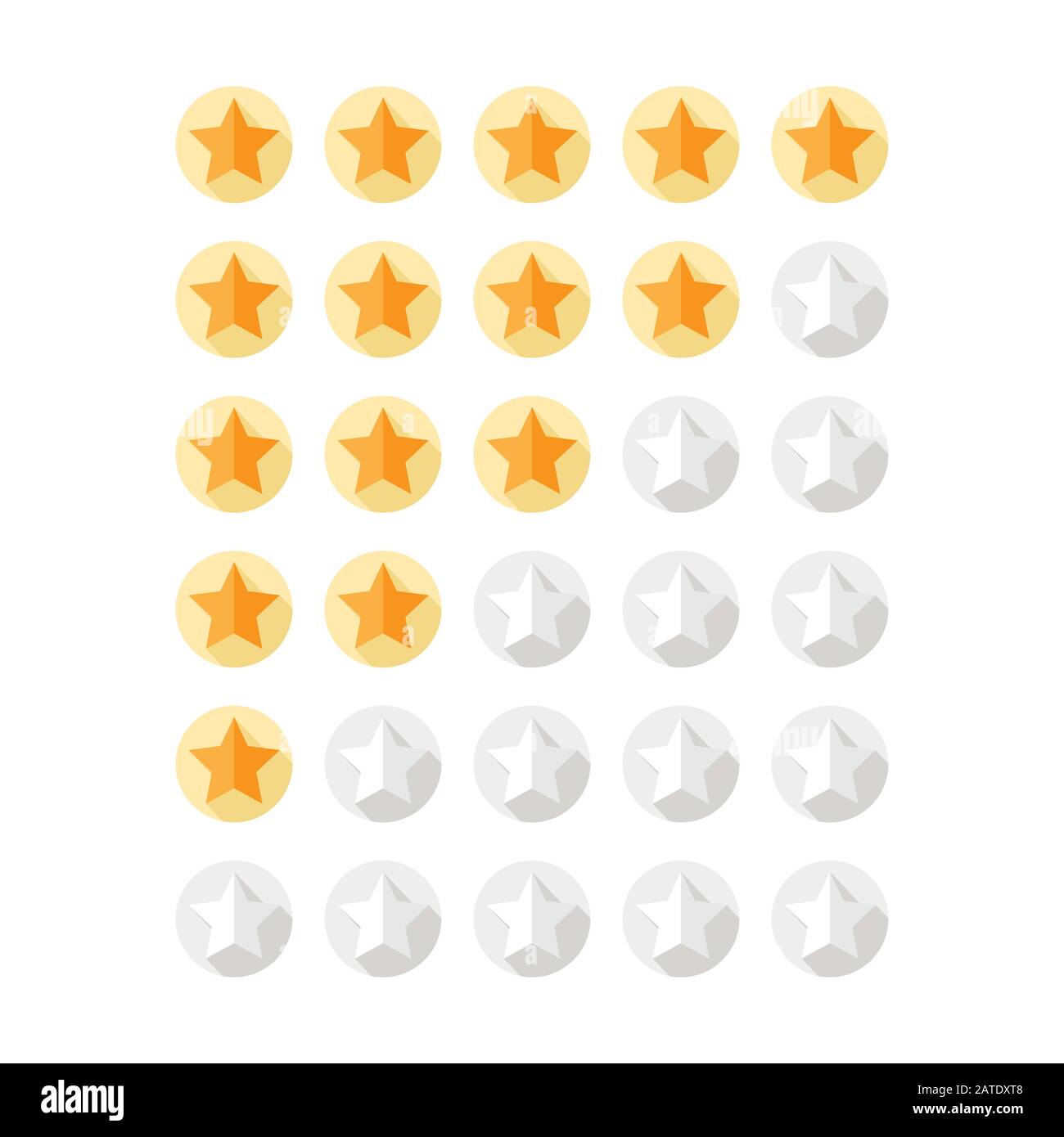Set of stars rating design elements. Kit of star shapes for ranking ...