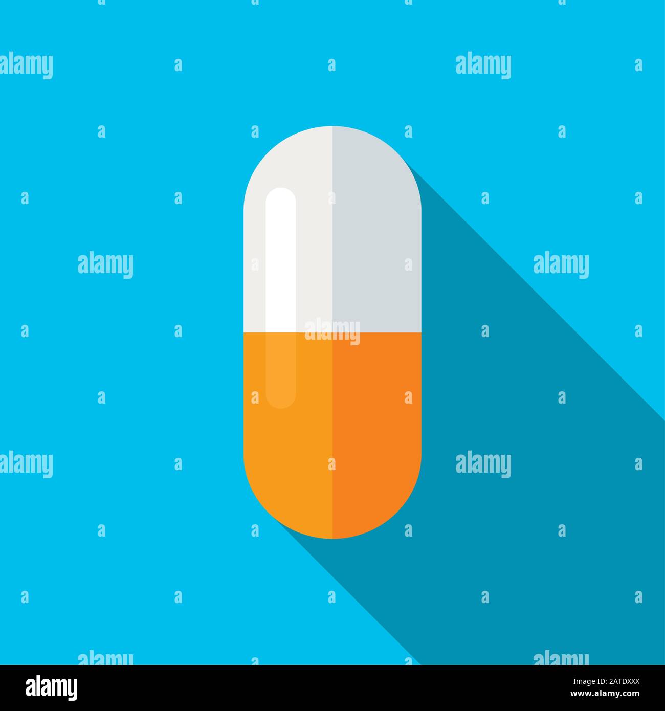 Medical pills flat icon. Stylized medication tablets symbol. Health ...