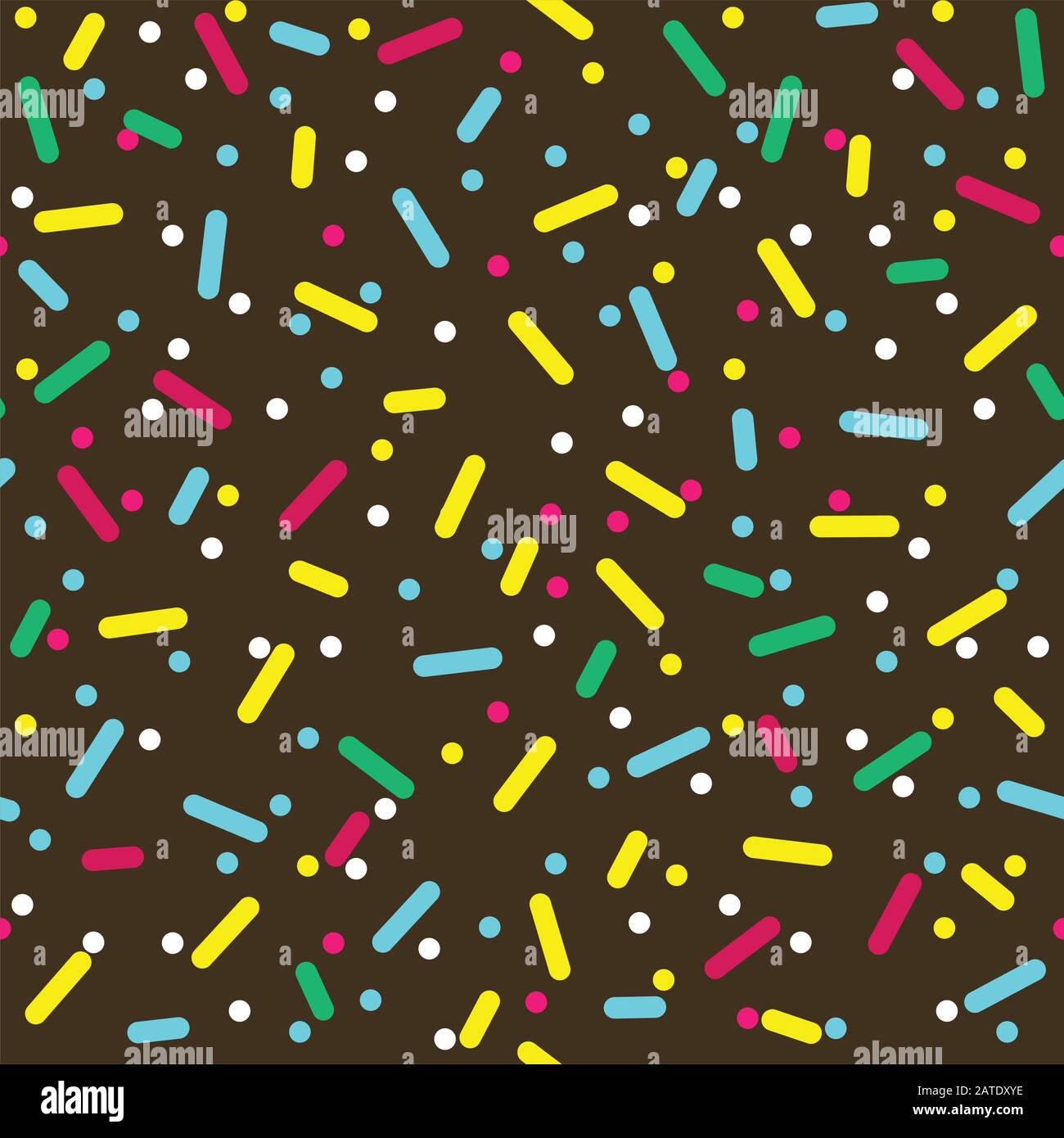 Donut glaze seamless pattern. Cream texture with topping of colorful ...