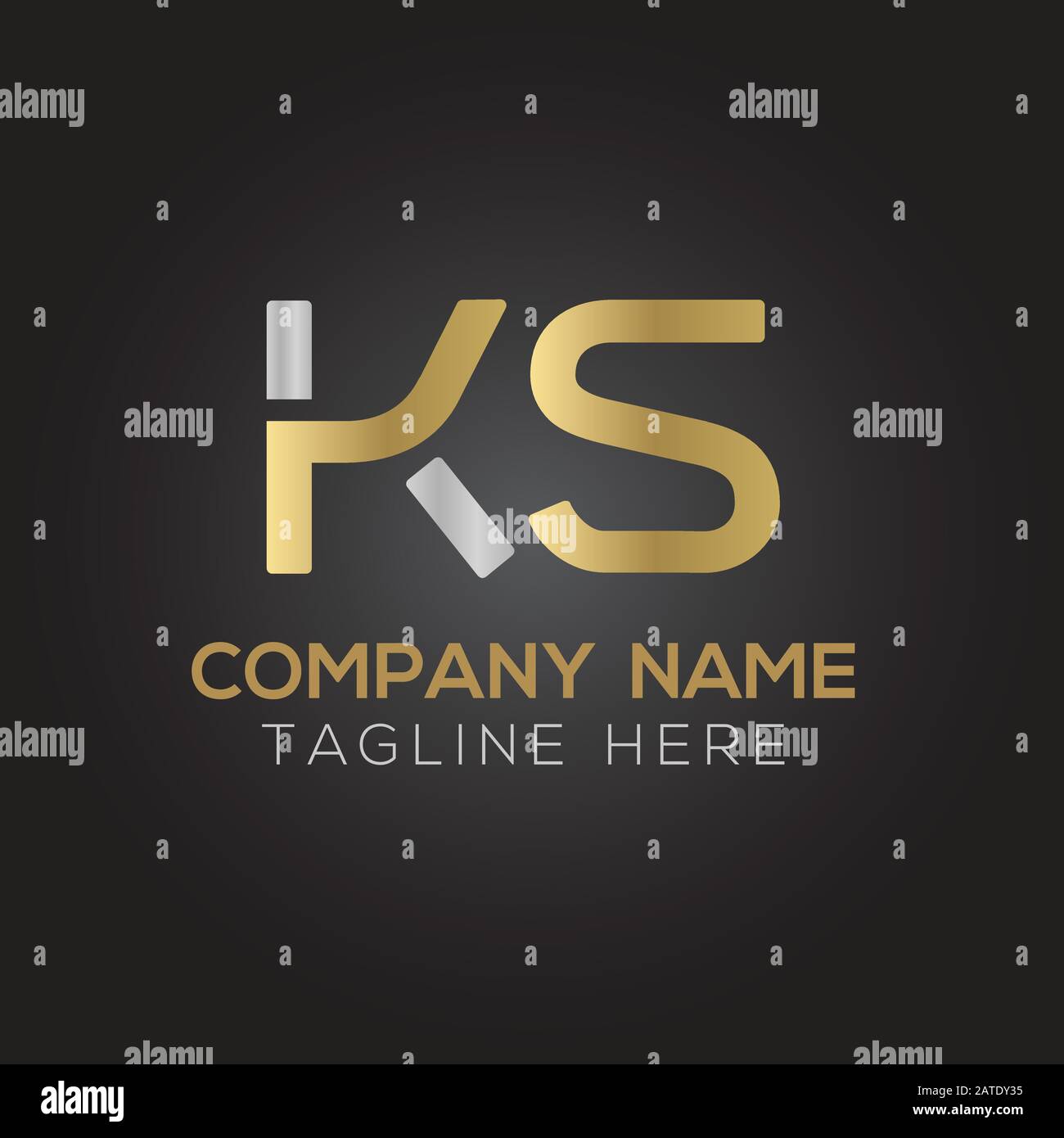 Initial ALphabet KS Logo Design vector Template. Abstract Letter KS ...