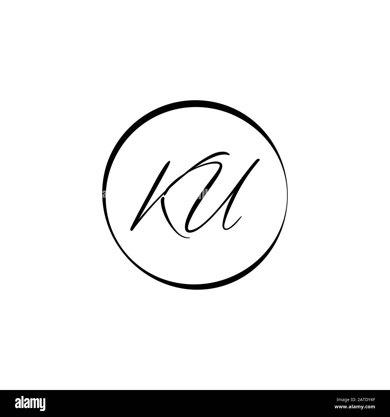 Ku letter design Black and White Stock Photos & Images - Alamy