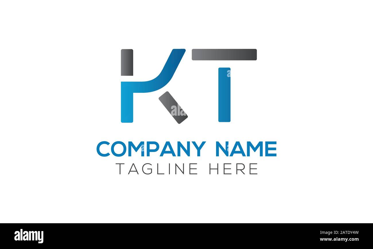 Initial ALphabet KT Logo Design vector Template. Abstract Letter KT ...