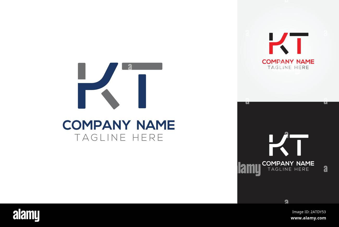 Initial ALphabet KT Logo Design vector Template. Abstract Letter KT Linked Logo Stock Vector ...