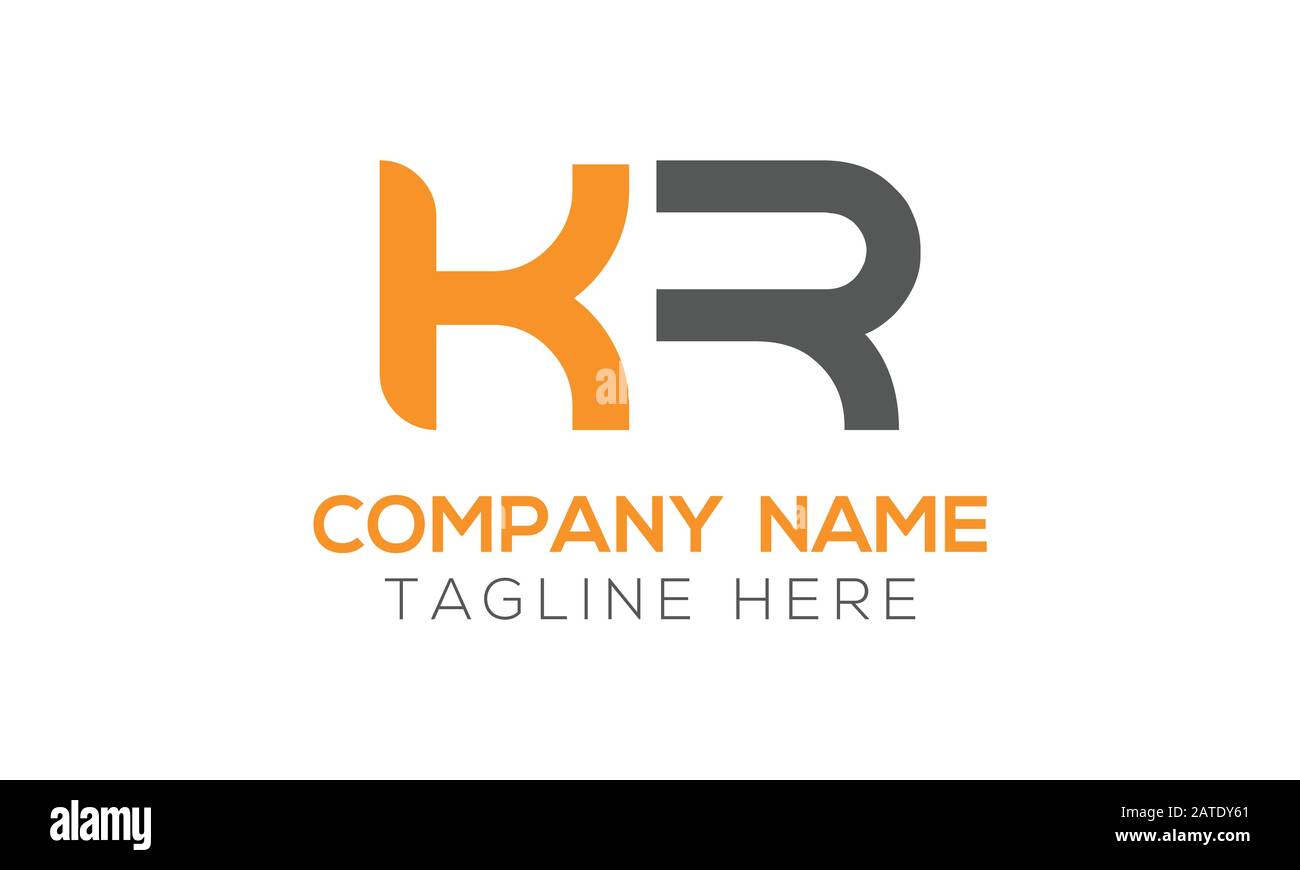 Initial ALphabet KR Logo Design Vector Template Abstract Letter KR initial-alphabet-kr-logo-design-vector-template-abstract-letter-kr