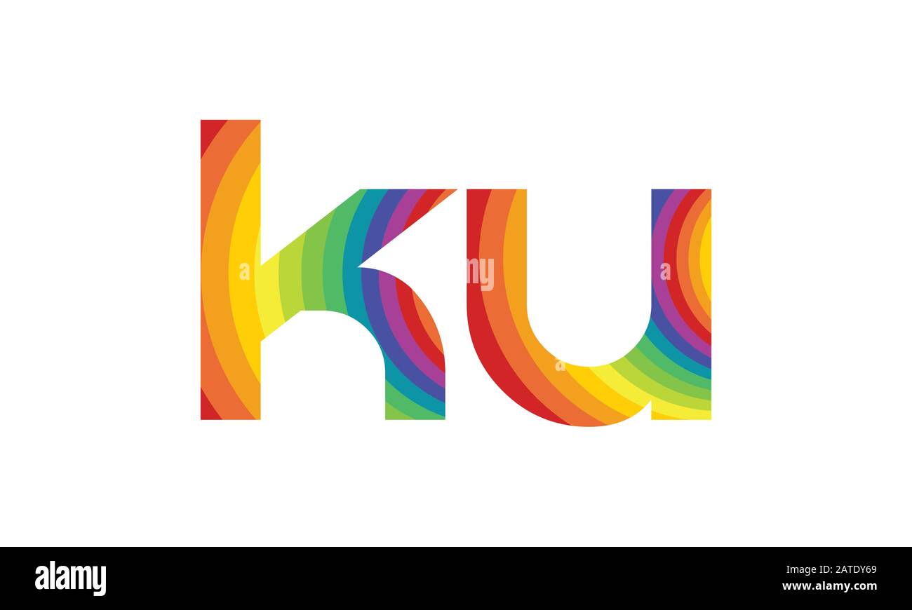 Initial ALphabet KU Logo Design vector Template. Abstract Letter KU ...