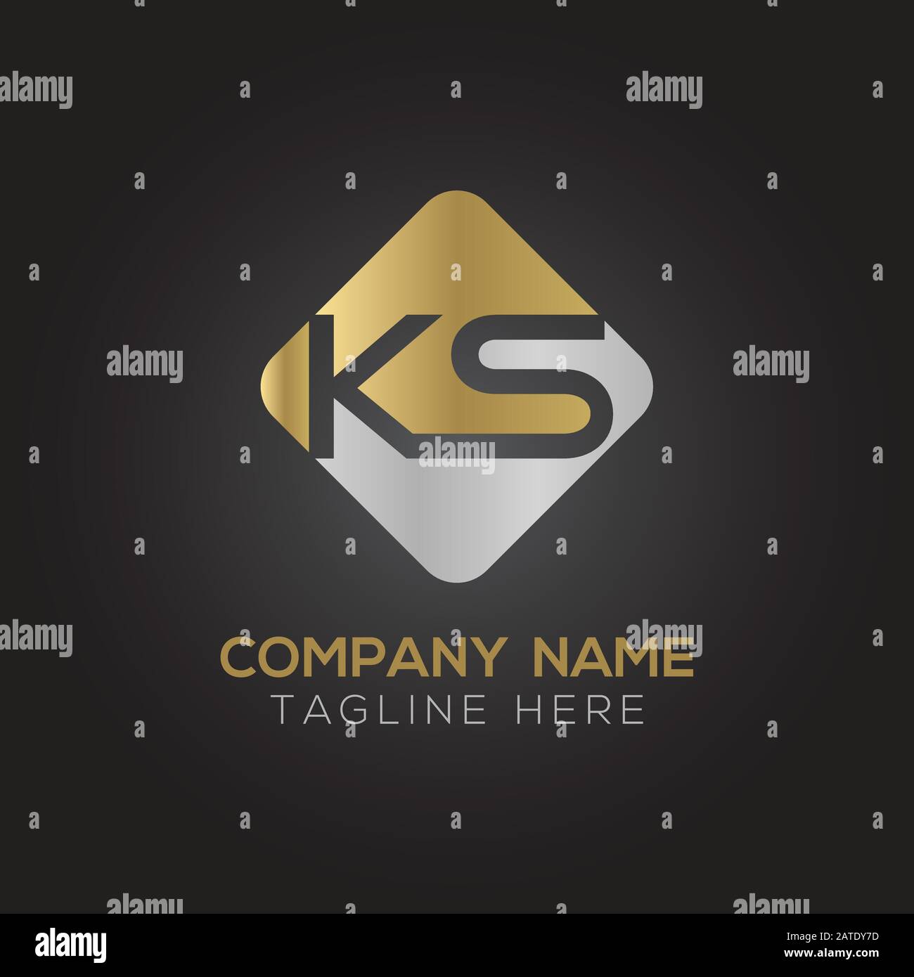 Initial ALphabet KS Logo Design vector Template. Abstract Letter KS ...