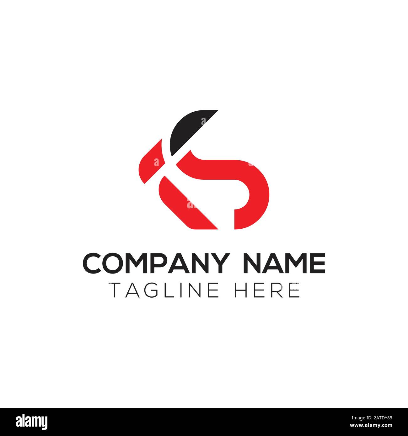 Initial ALphabet KS Logo Design vector Template. Abstract Letter KS ...