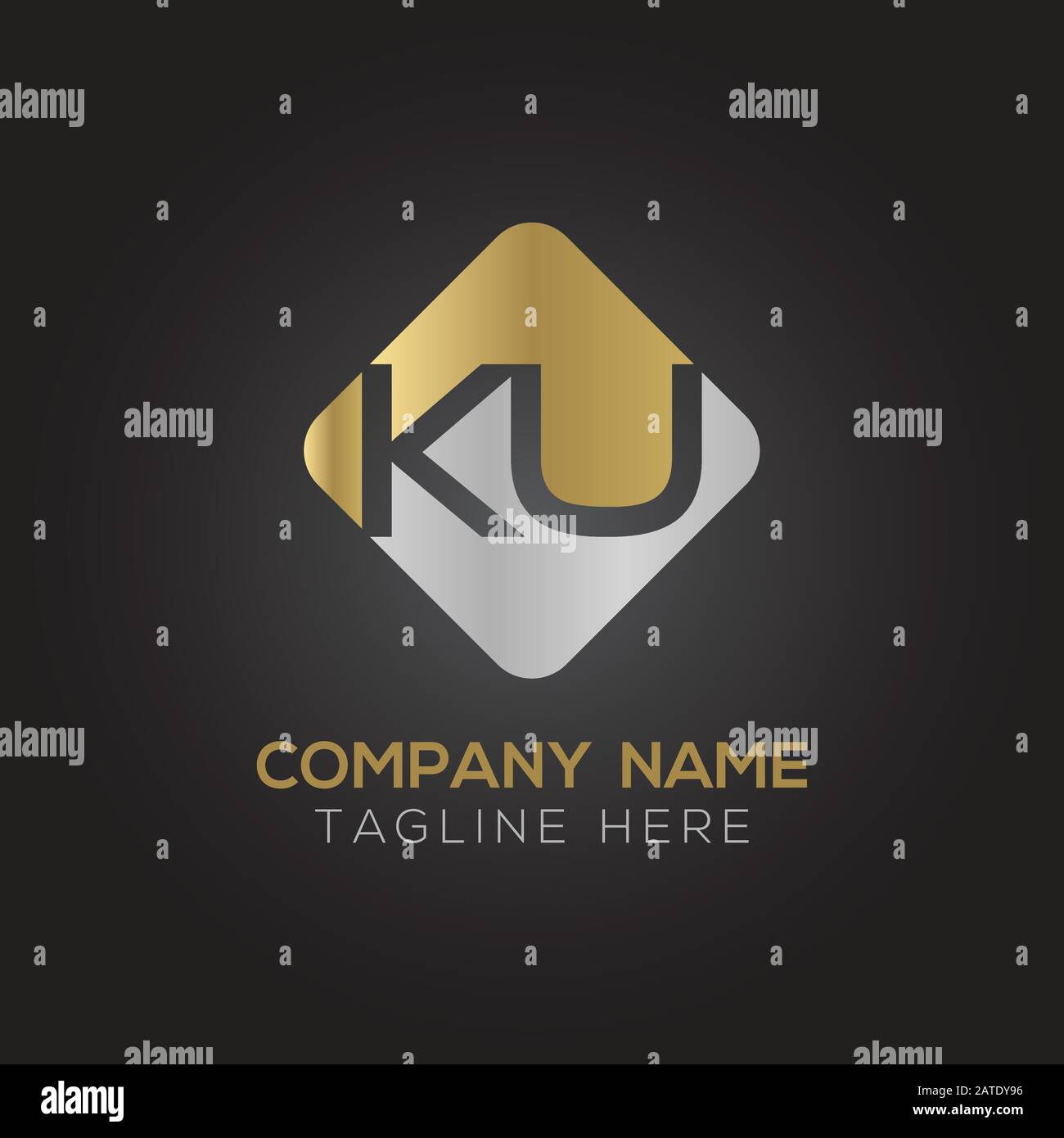 Initial ALphabet KU Logo Design vector Template. Abstract Letter KU Linked Logo Stock Vector ...