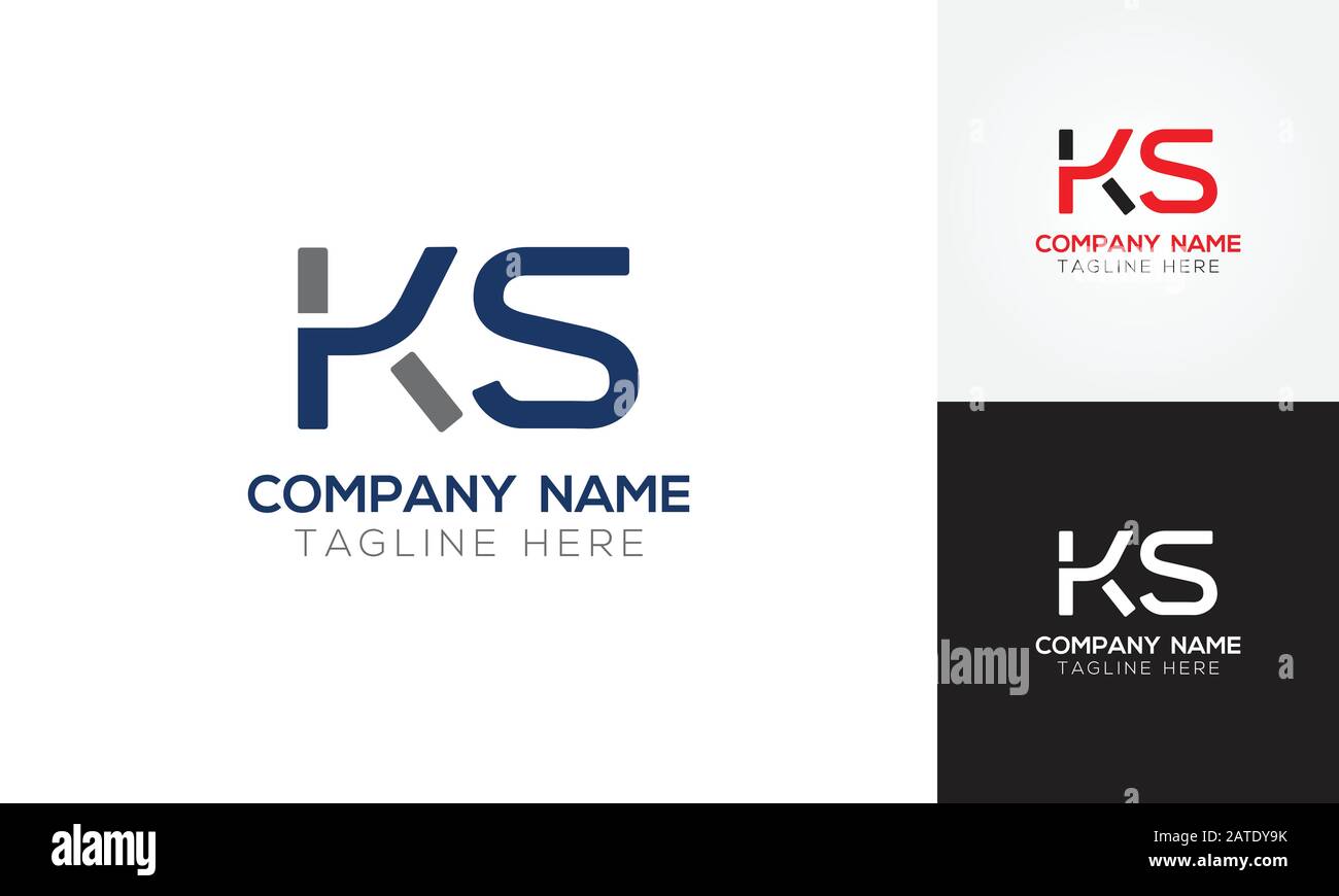 Initial ALphabet KS Logo Design vector Template. Abstract Letter KS ...