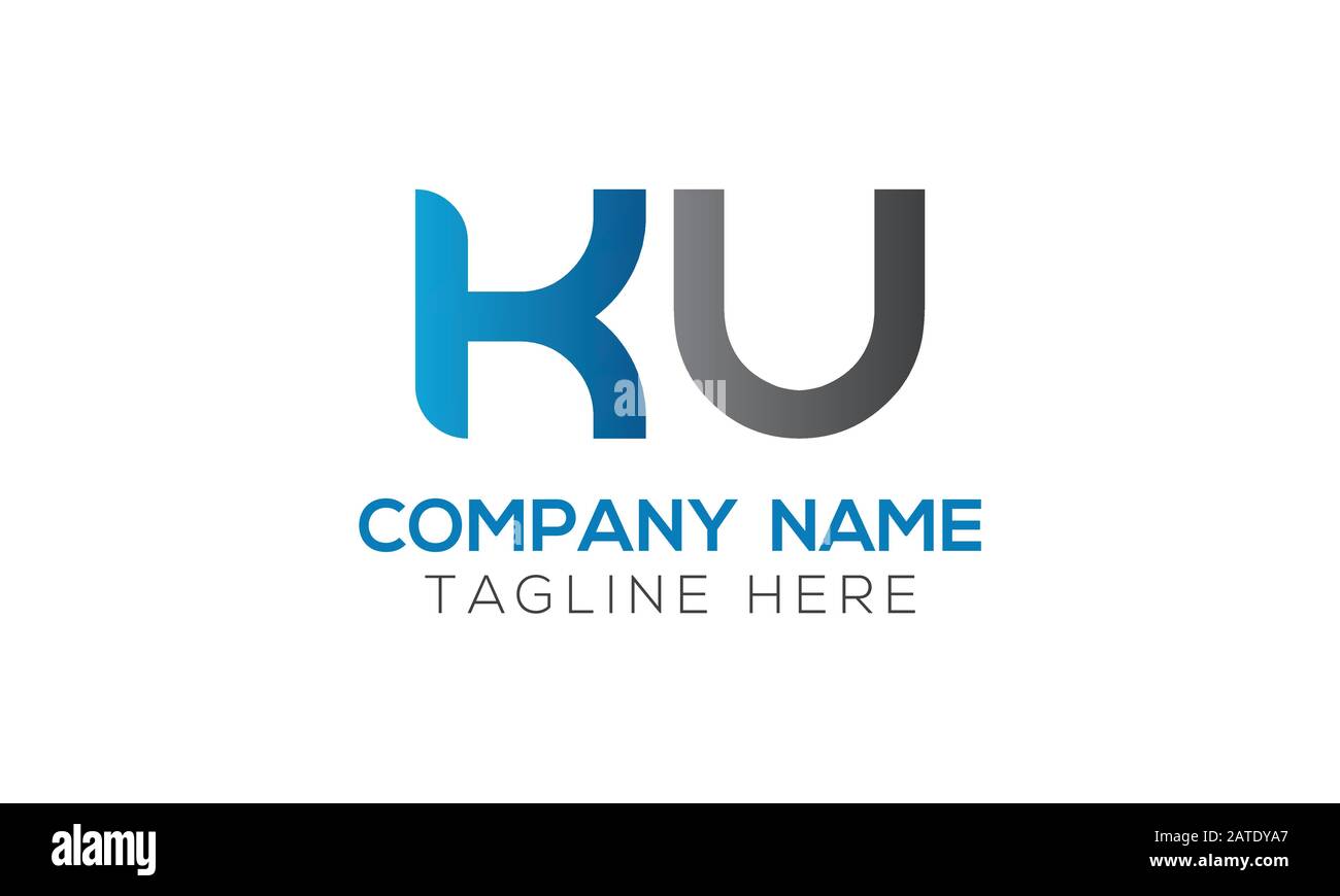 Initial ALphabet KU Logo Design vector Template. Abstract Letter KU ...