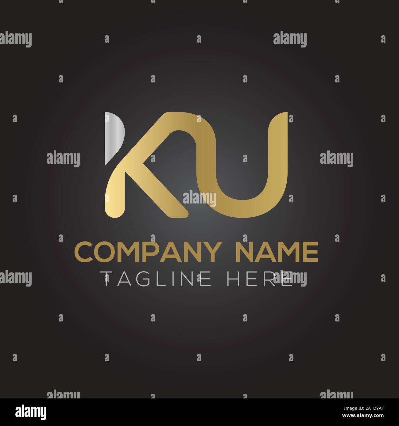 Initial ALphabet KU Logo Design vector Template. Abstract Letter KU Linked Logo Stock Vector ...
