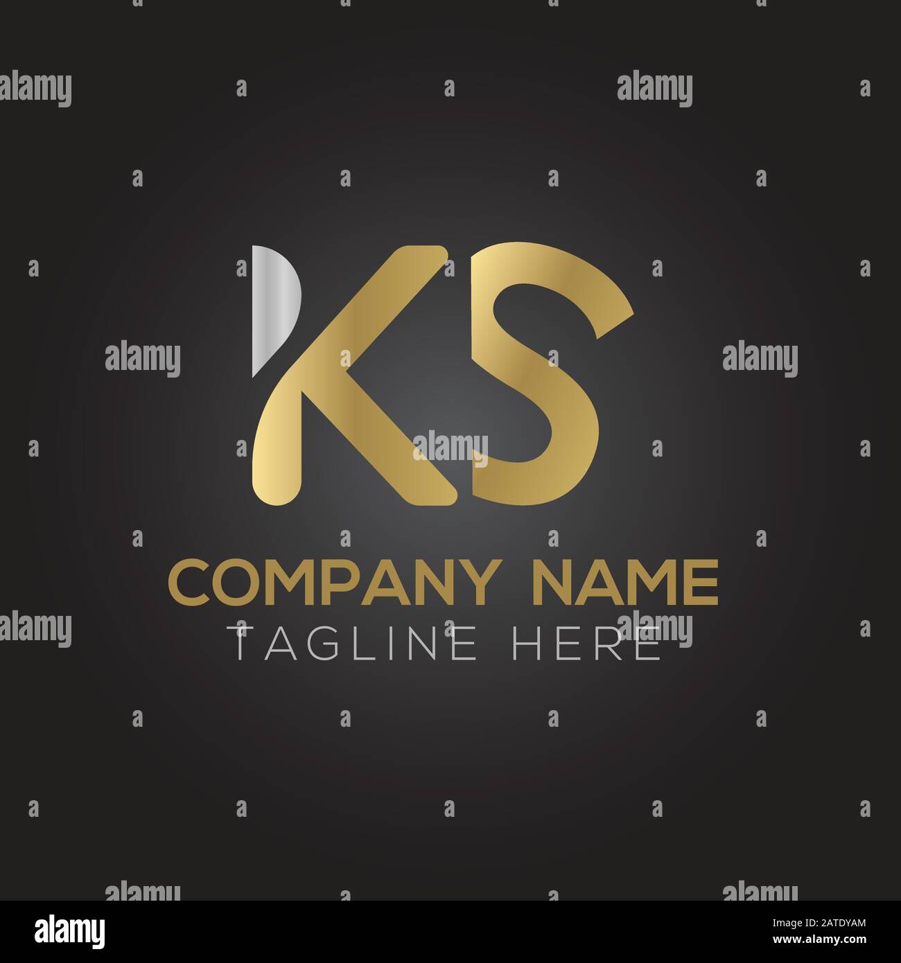 Initial ALphabet KS Logo Design vector Template. Abstract Letter KS ...