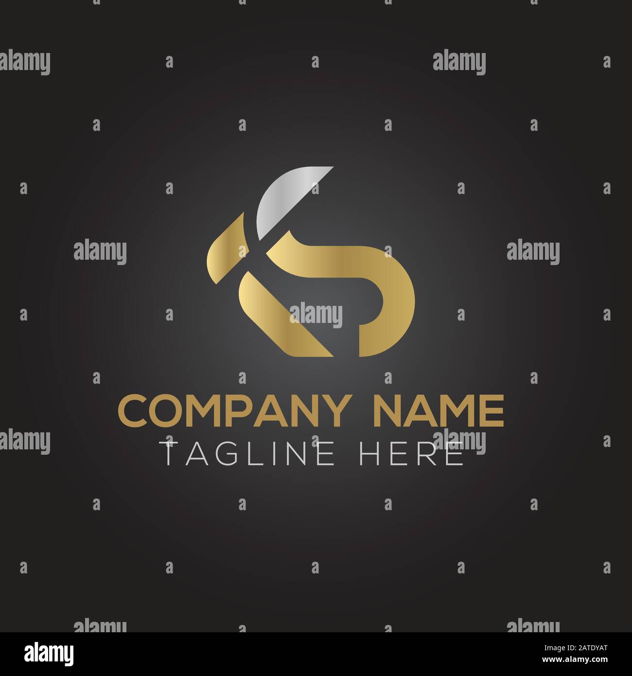 Initial ALphabet KS Logo Design vector Template. Abstract Letter KS ...