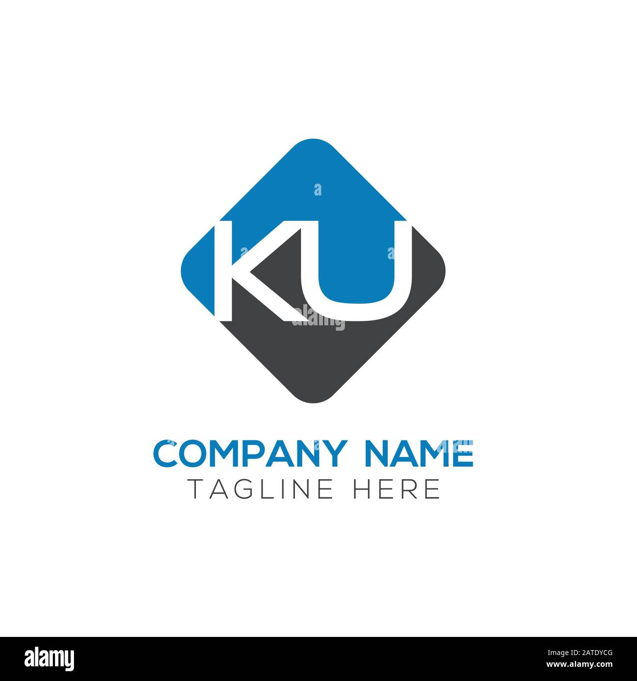 Initial ALphabet KU Logo Design vector Template. Abstract Letter KU Linked Logo Stock Vector ...