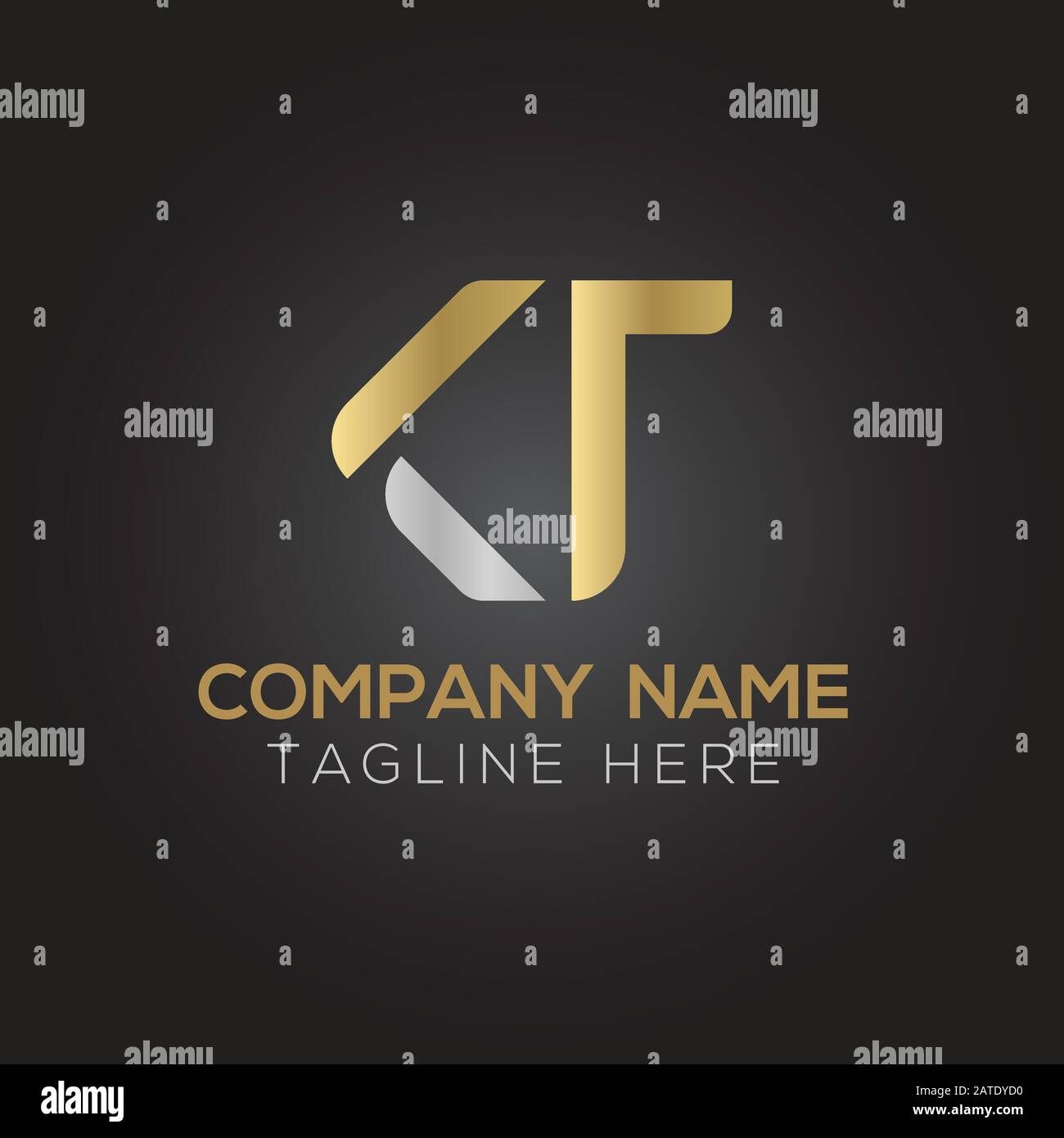 Initial ALphabet KT Logo Design vector Template. Abstract Letter KT Linked Logo Stock Vector ...