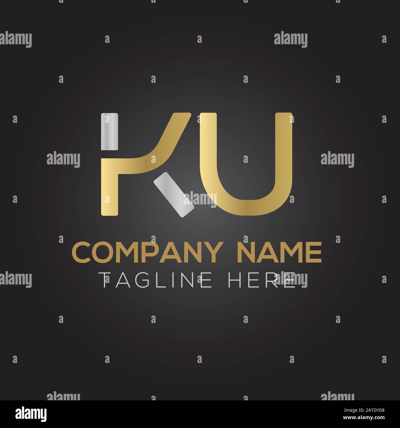 Initial ALphabet KU Logo Design vector Template. Abstract Letter KU Linked Logo Stock Vector ...