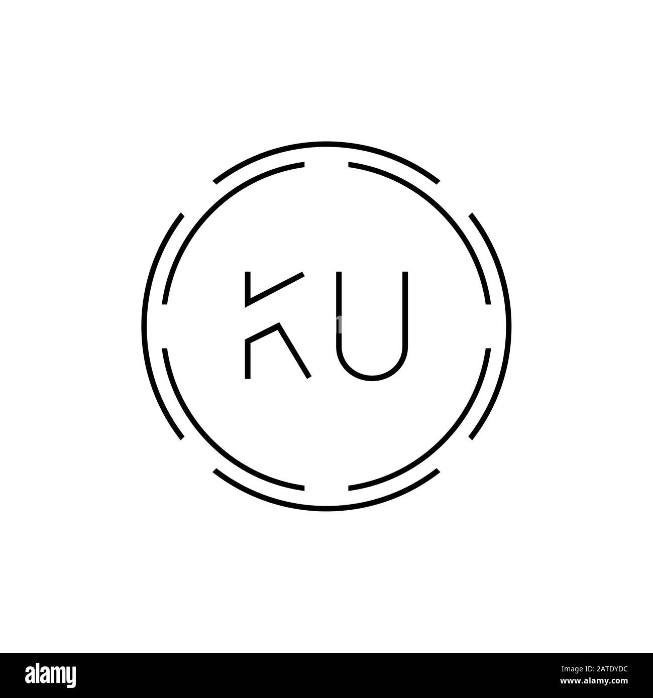 Initial ALphabet KU Logo Design vector Template. Abstract Letter KU Linked Logo Stock Vector ...