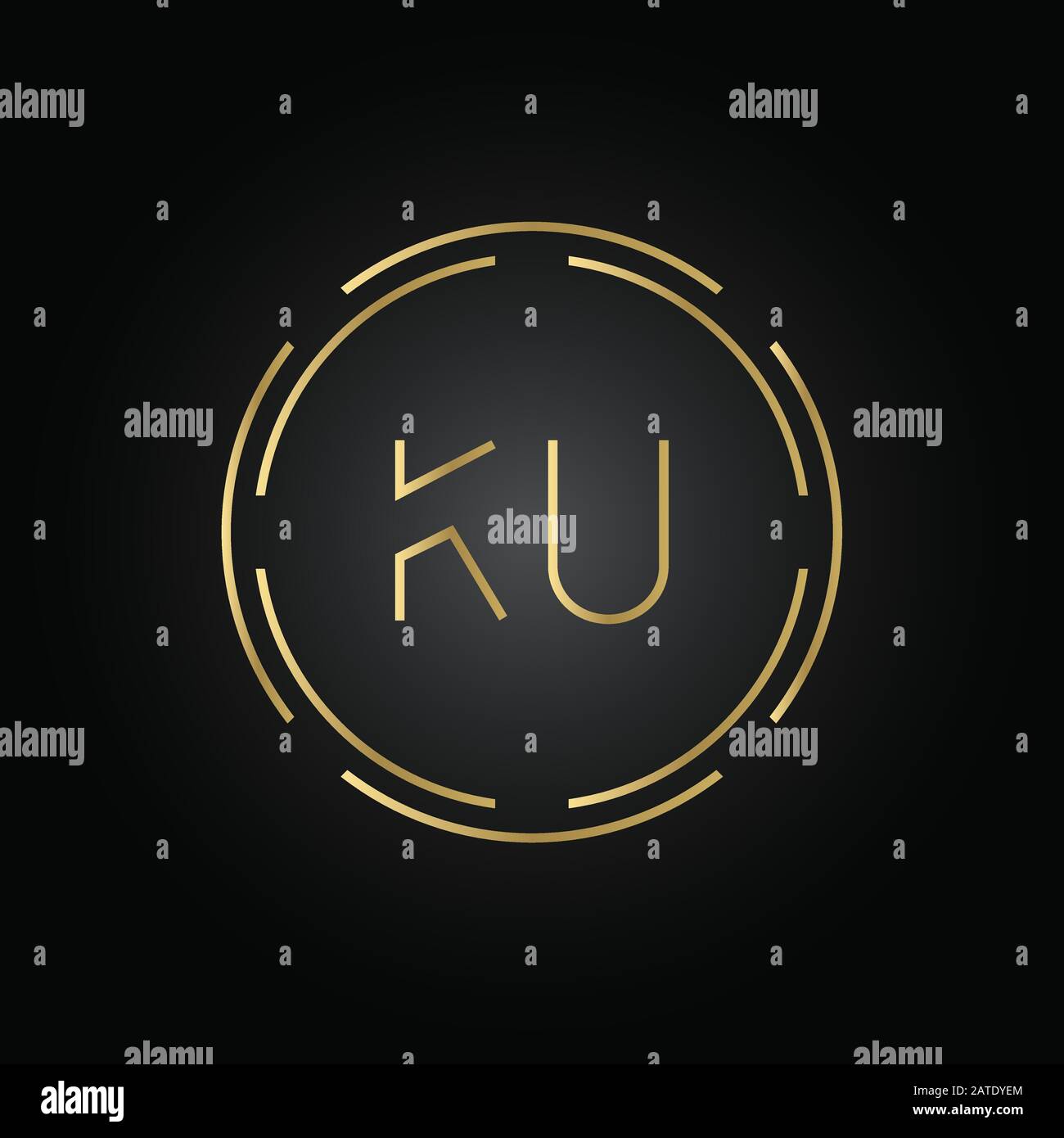 Initial ALphabet KU Logo Design vector Template. Abstract Letter KU Linked Logo Stock Vector ...