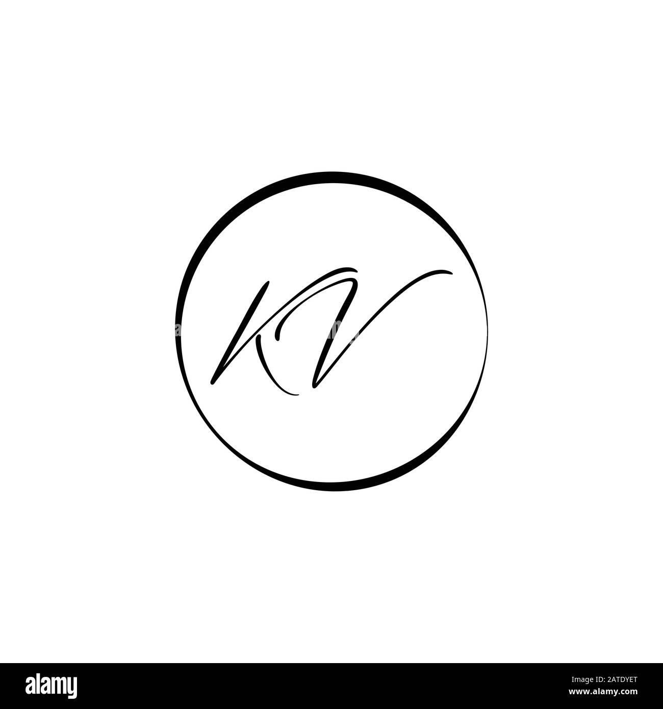 Initial ALphabet KV Logo Design vector Template. Abstract Letter KV ...