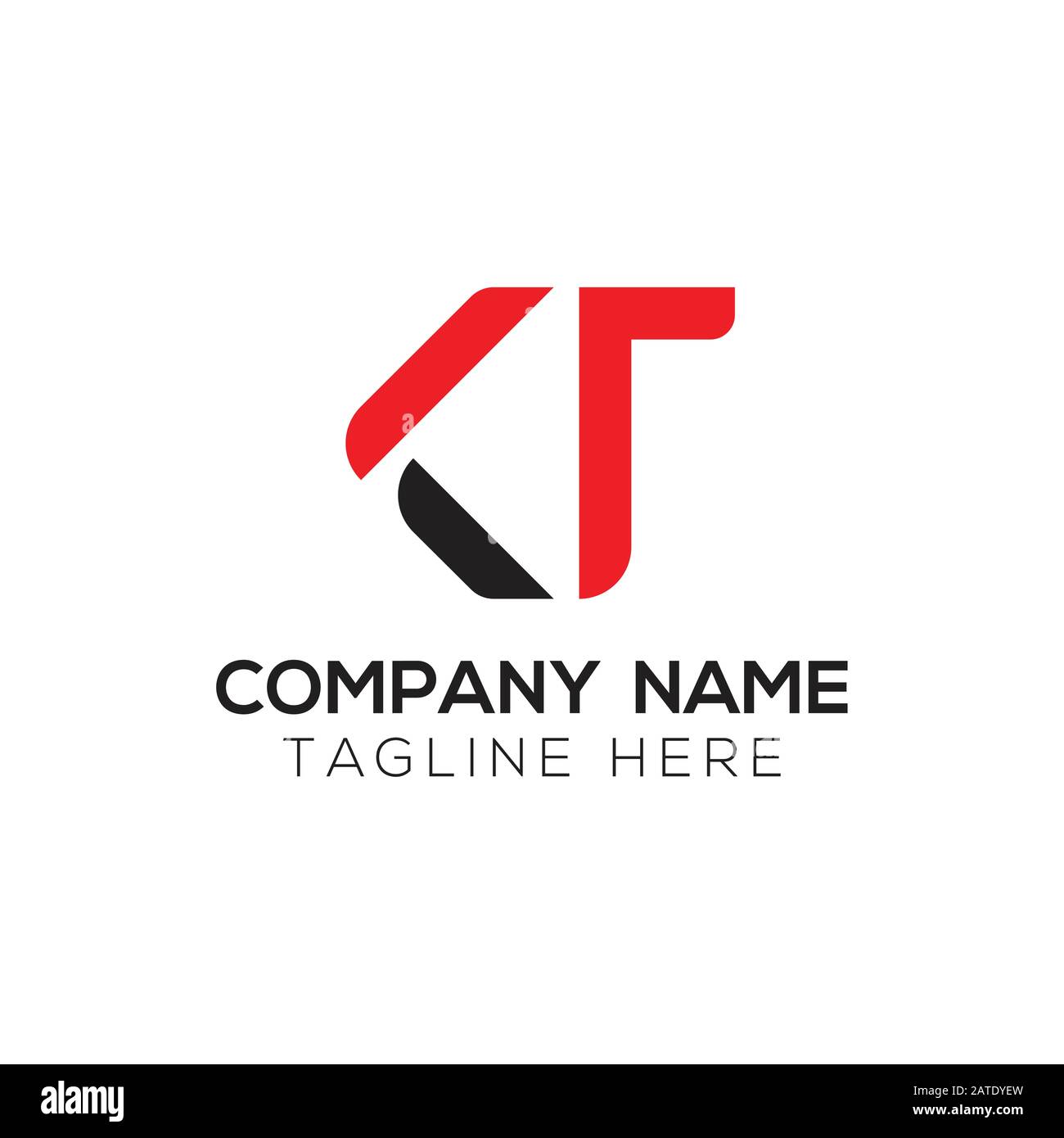 Initial ALphabet KT Logo Design vector Template. Abstract Letter KT Linked Logo Stock Vector ...